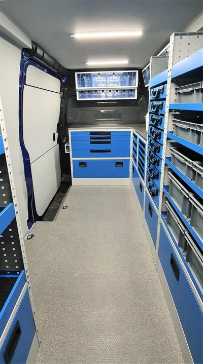 Mercedes Sprinter commercial van racking service van