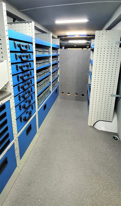 Mercedes Sprinter commercial van racking service van