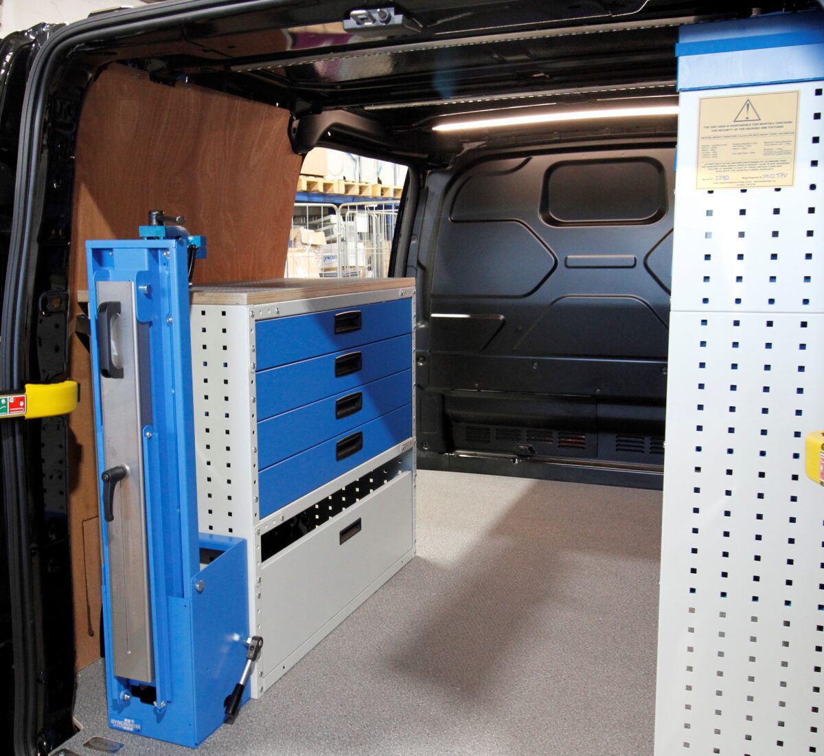 Ford Custom Racking Forklift Van | Van Racking Solutions